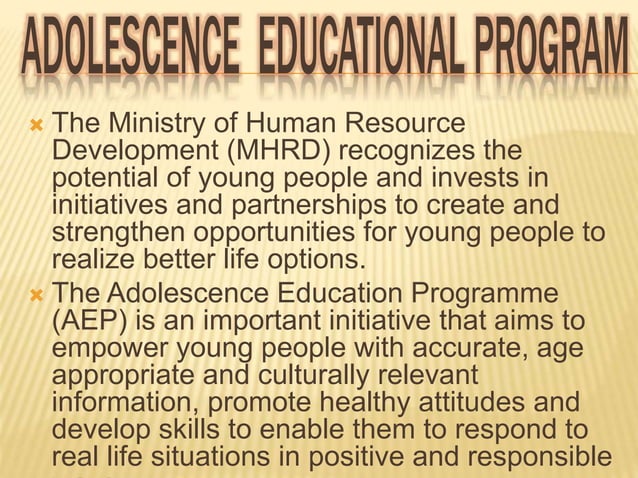 Adolescence education program | PPTX