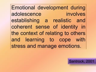 Emotional Development in Adolescents | PPTX