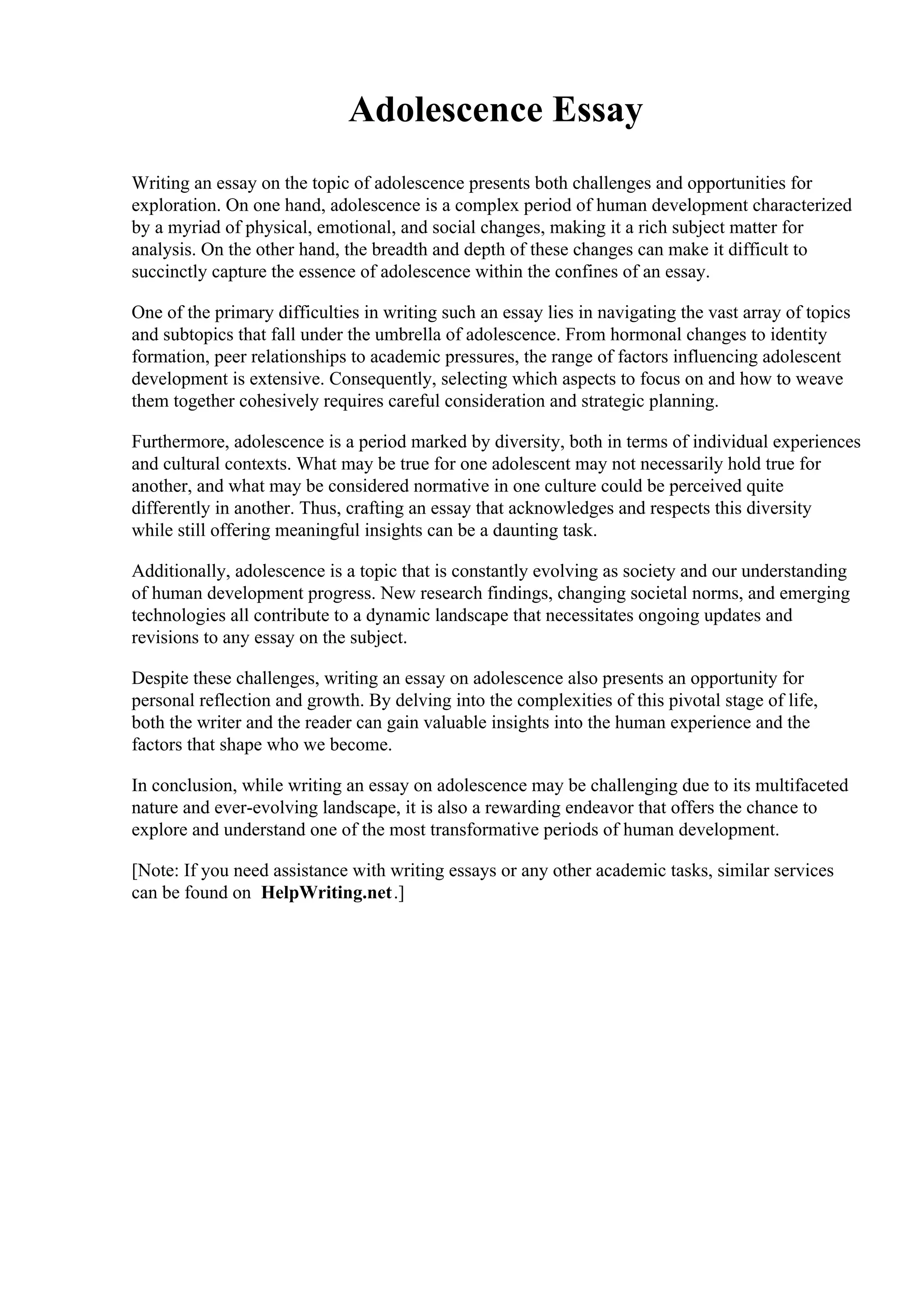 Adolescence Essay.pdf