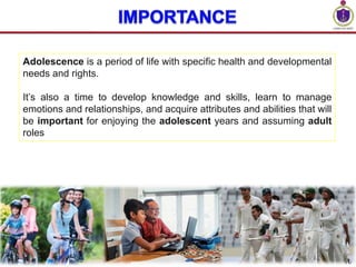 Adolescence: Characteristics & Deviations .ppt