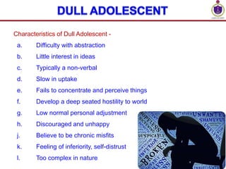 Adolescence: Characteristics & Deviations .ppt