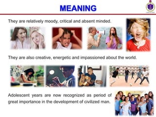 Adolescence: Characteristics & Deviations .ppt