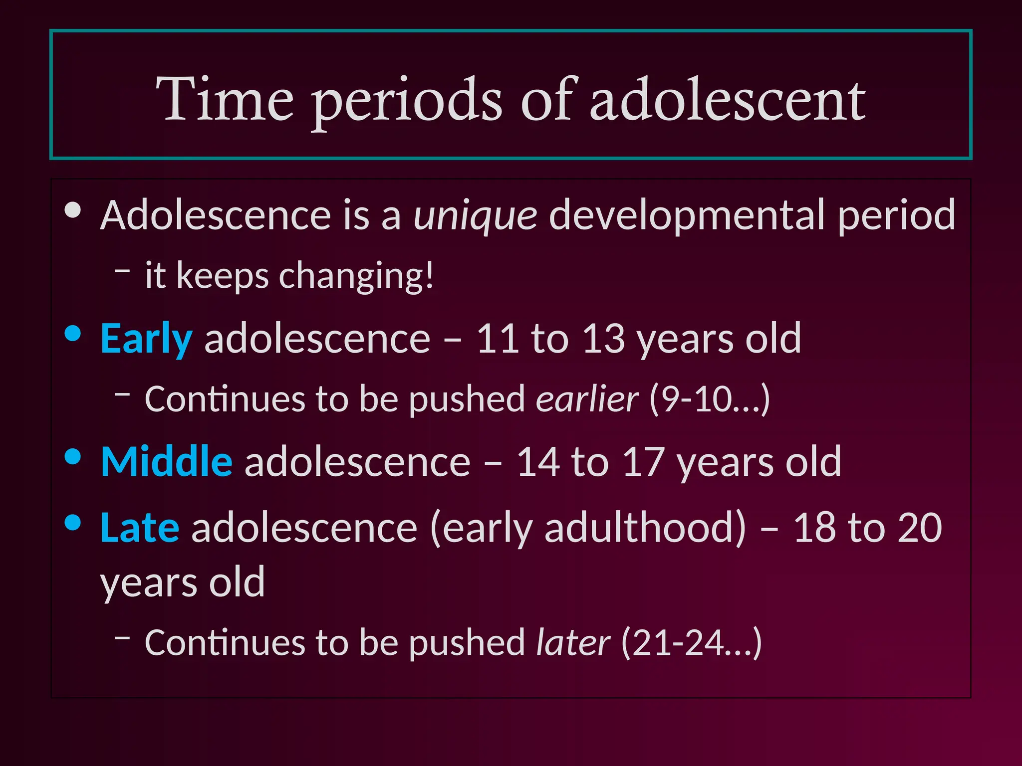 Adolescence LEC22.ppt Adolescence LEC22.ppt