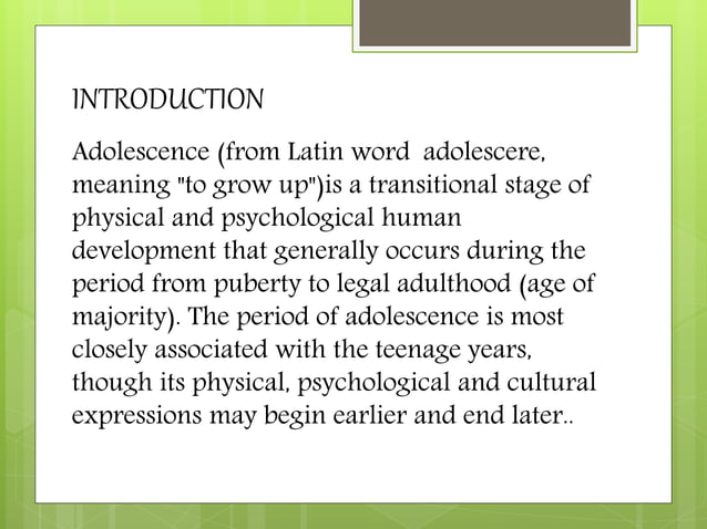 ADOLESCENCE AND ITS PROBLEMS | PPTX