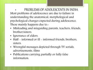 ADOLESCENCE AND ITS PROBLEMS | PPTX