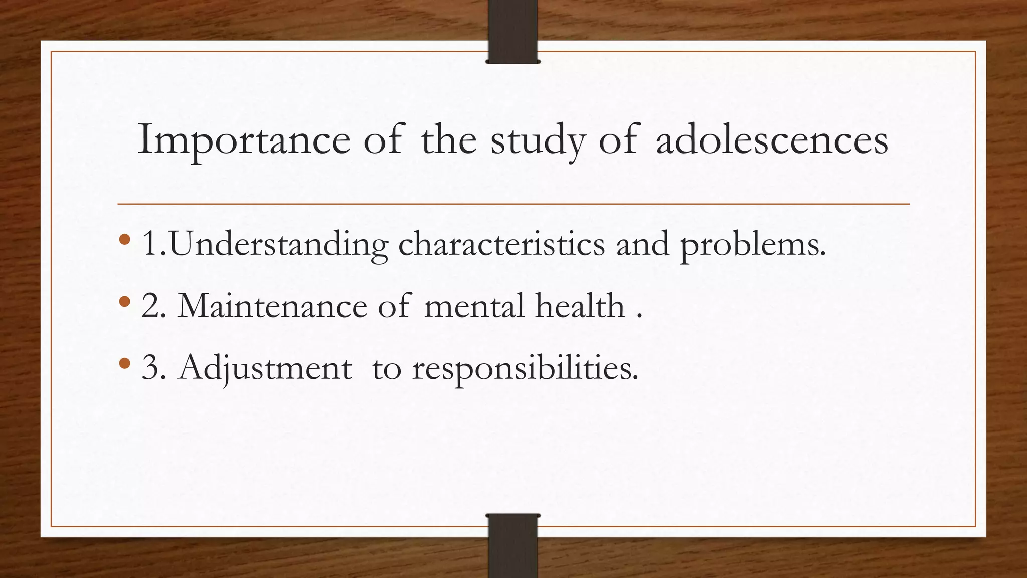Adolescence Period And Stages, Need, importance, Characteristics | PPTX