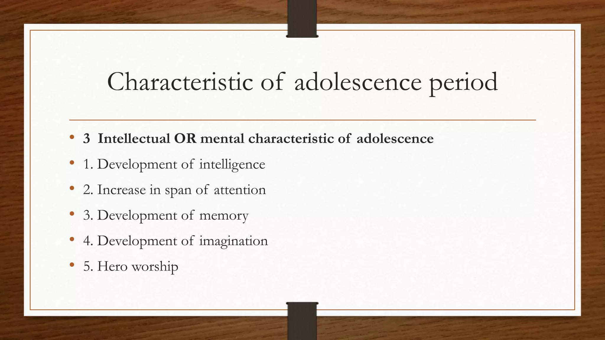 Adolescence Period And Stages, Need, importance, Characteristics | PPTX