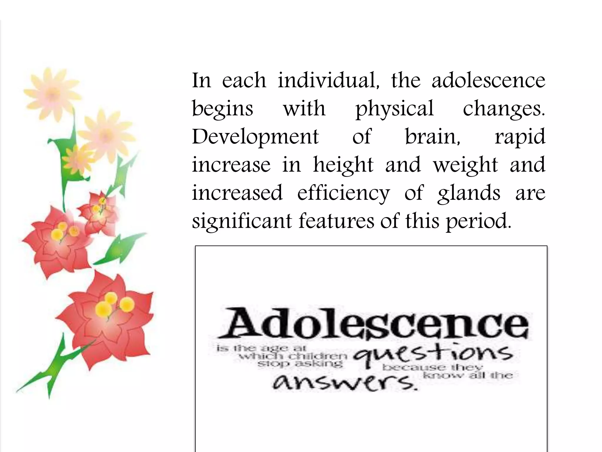 PRESENTION ON THE TOPIC ADOLESCENCE | PPTX