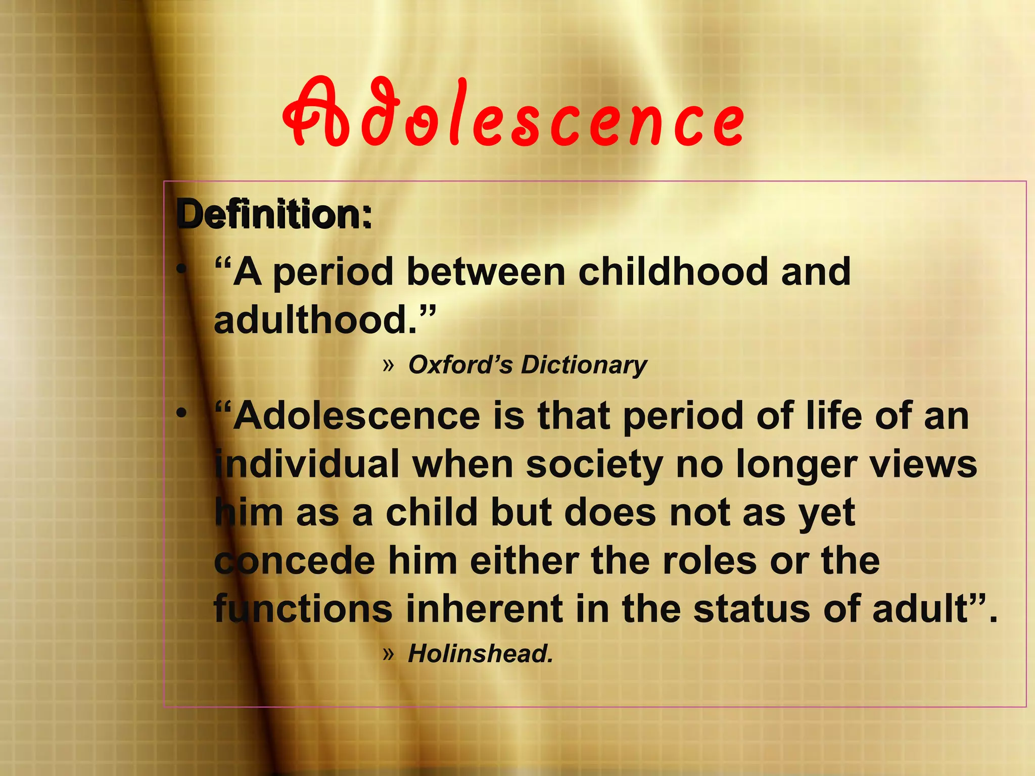 Adolescence | PPT