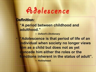 Adolescence | PPT
