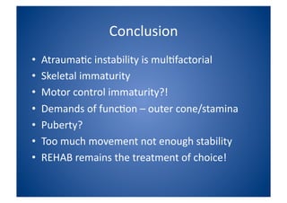 Adolescent atraumatic shoulder instability | PPT
