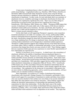 Adolescent Attachment To Parents And Peers | DOC