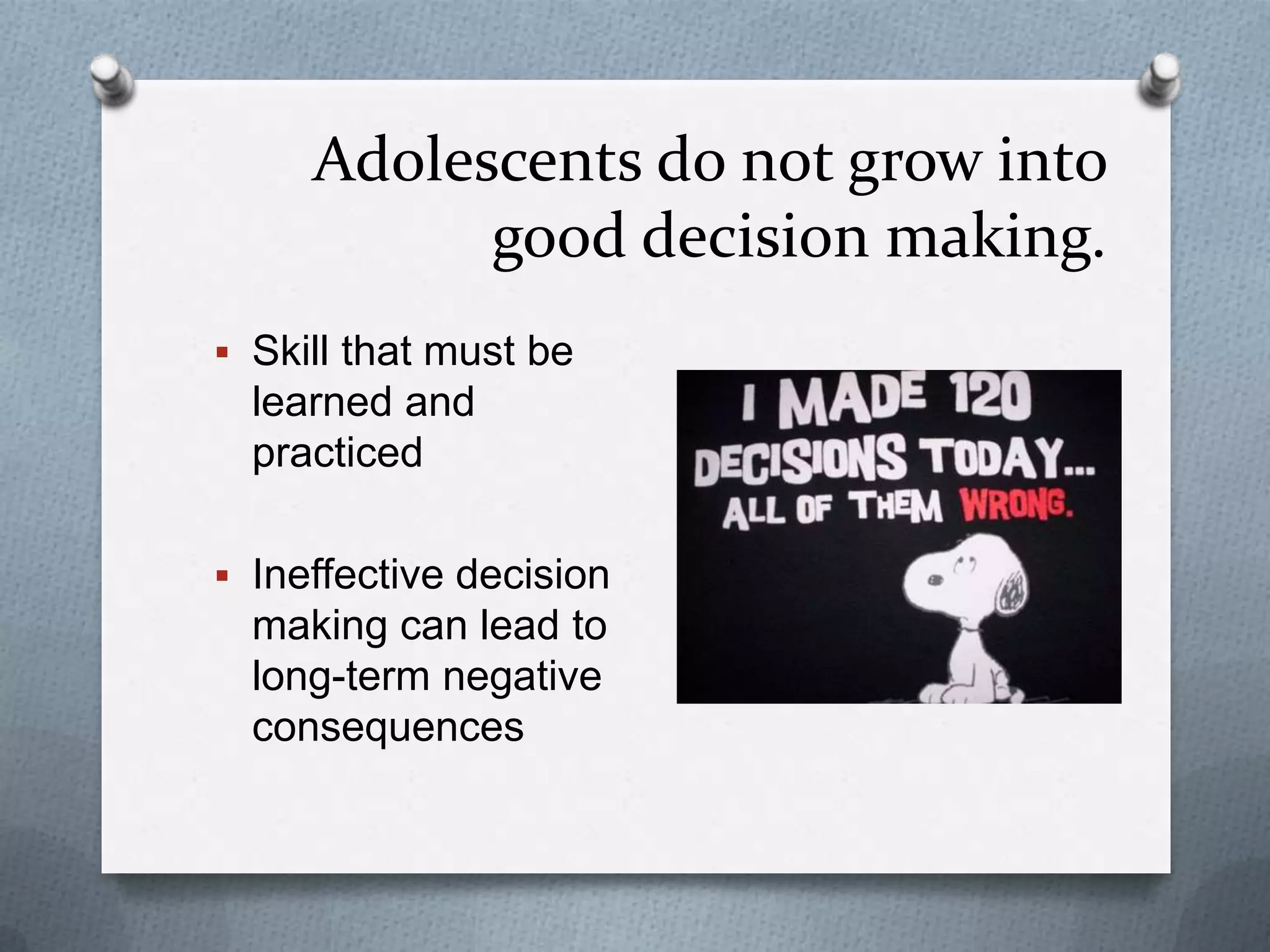 Adolescent decision making | PPSX