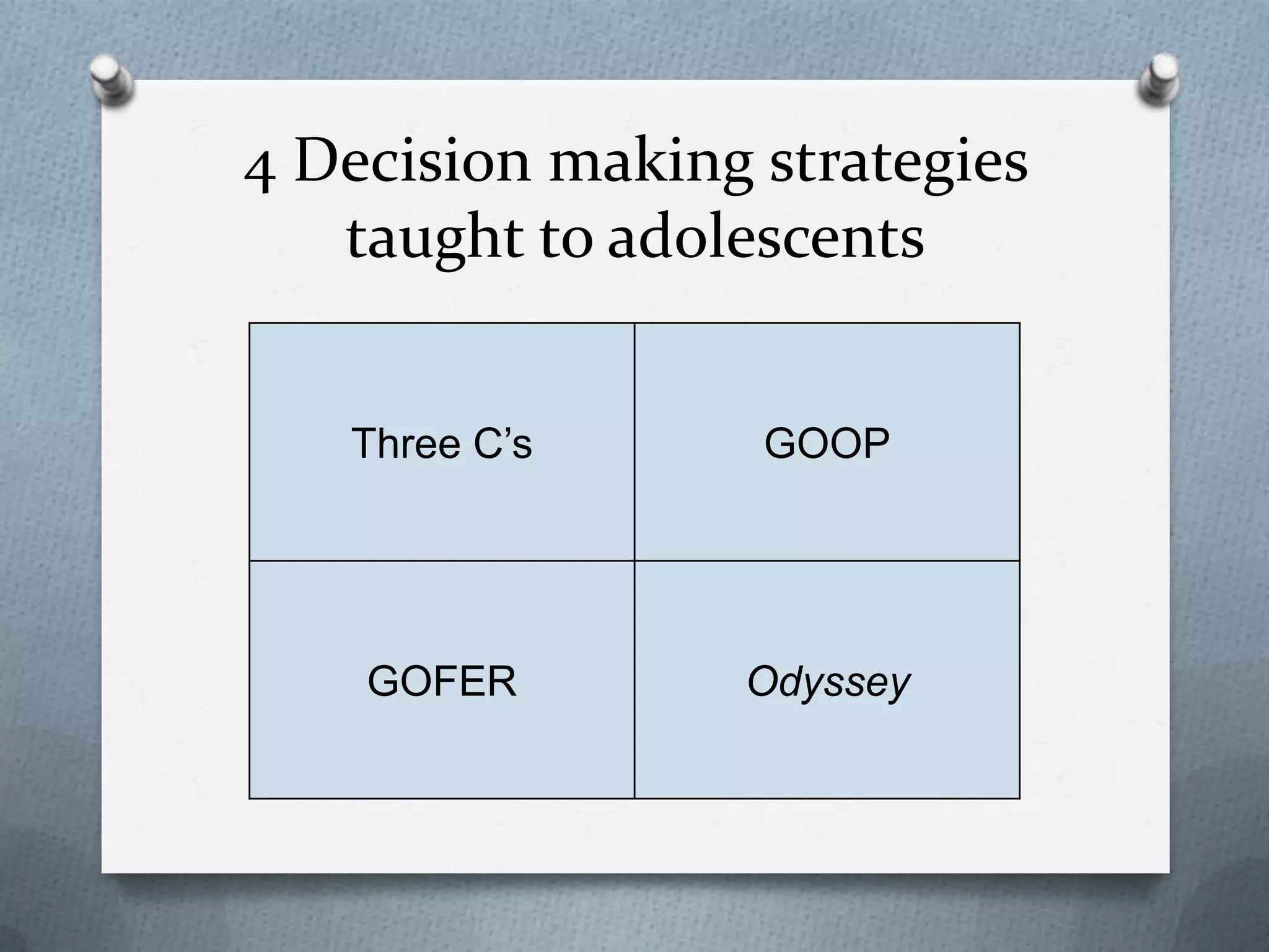 Adolescent decision making | PPSX
