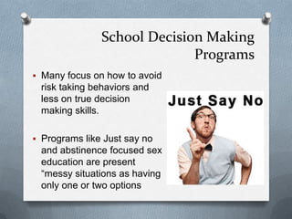 Adolescent decision making | PPSX