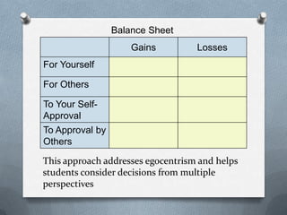 Adolescent decision making | PPSX