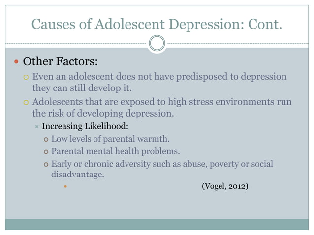 Adolescent depression | PPT