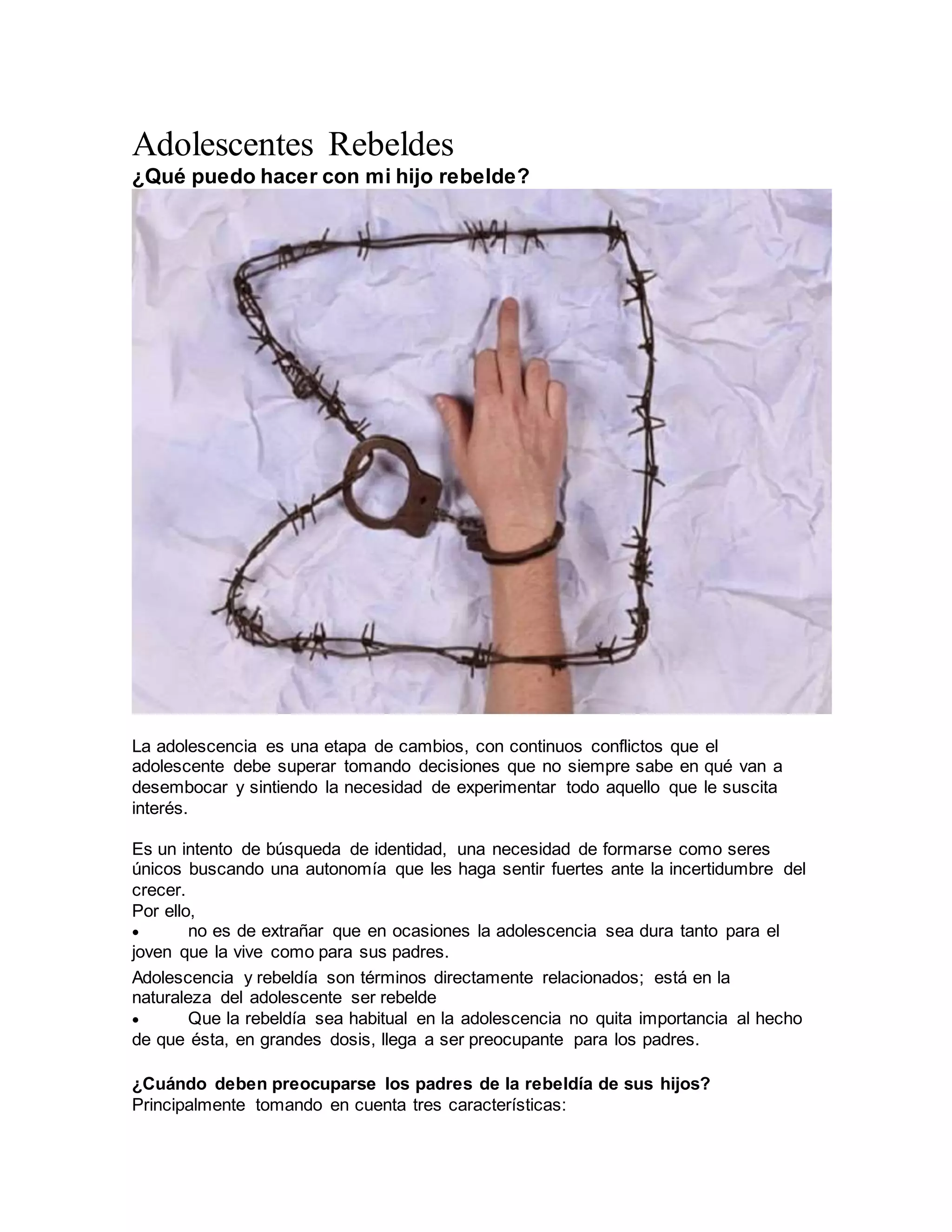 Adolescentes rebeldes | DOCX