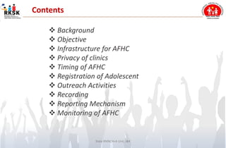 Adolescent Friendly Health Clinics (AFHC) | PPTX