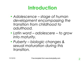 Adolescent health | PPT
