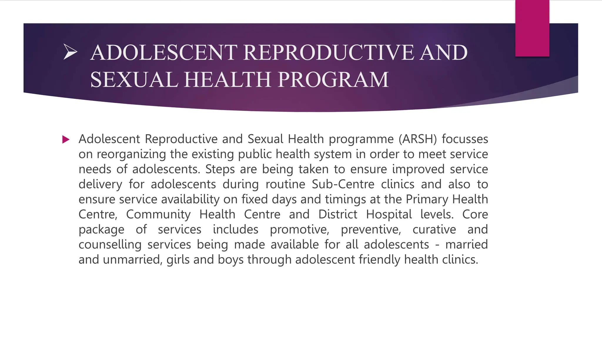 ADOLESCENT HEALTH COMMUNITY HEALTH NURSING | PPTX