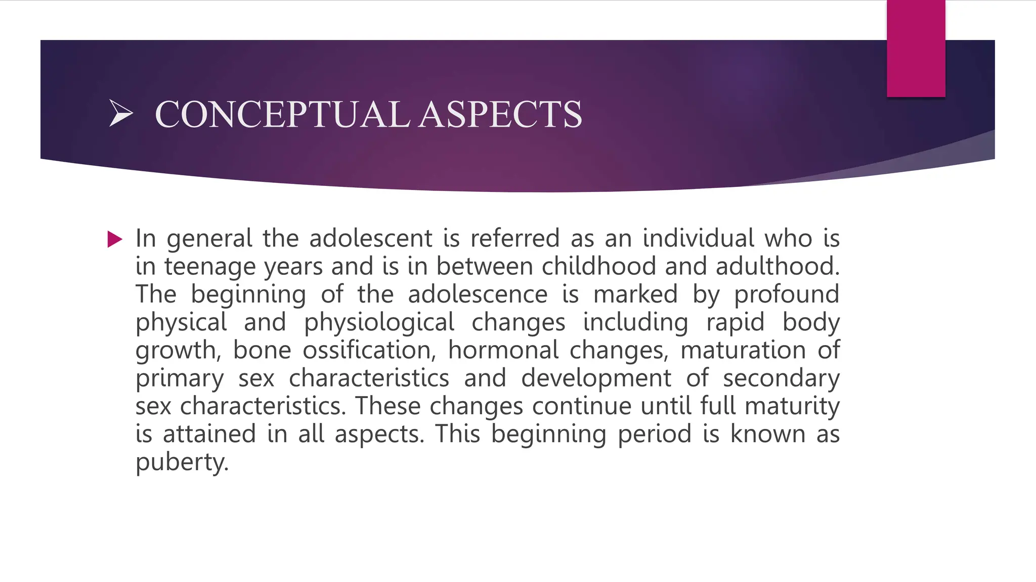 ADOLESCENT HEALTH COMMUNITY HEALTH NURSING | PPTX