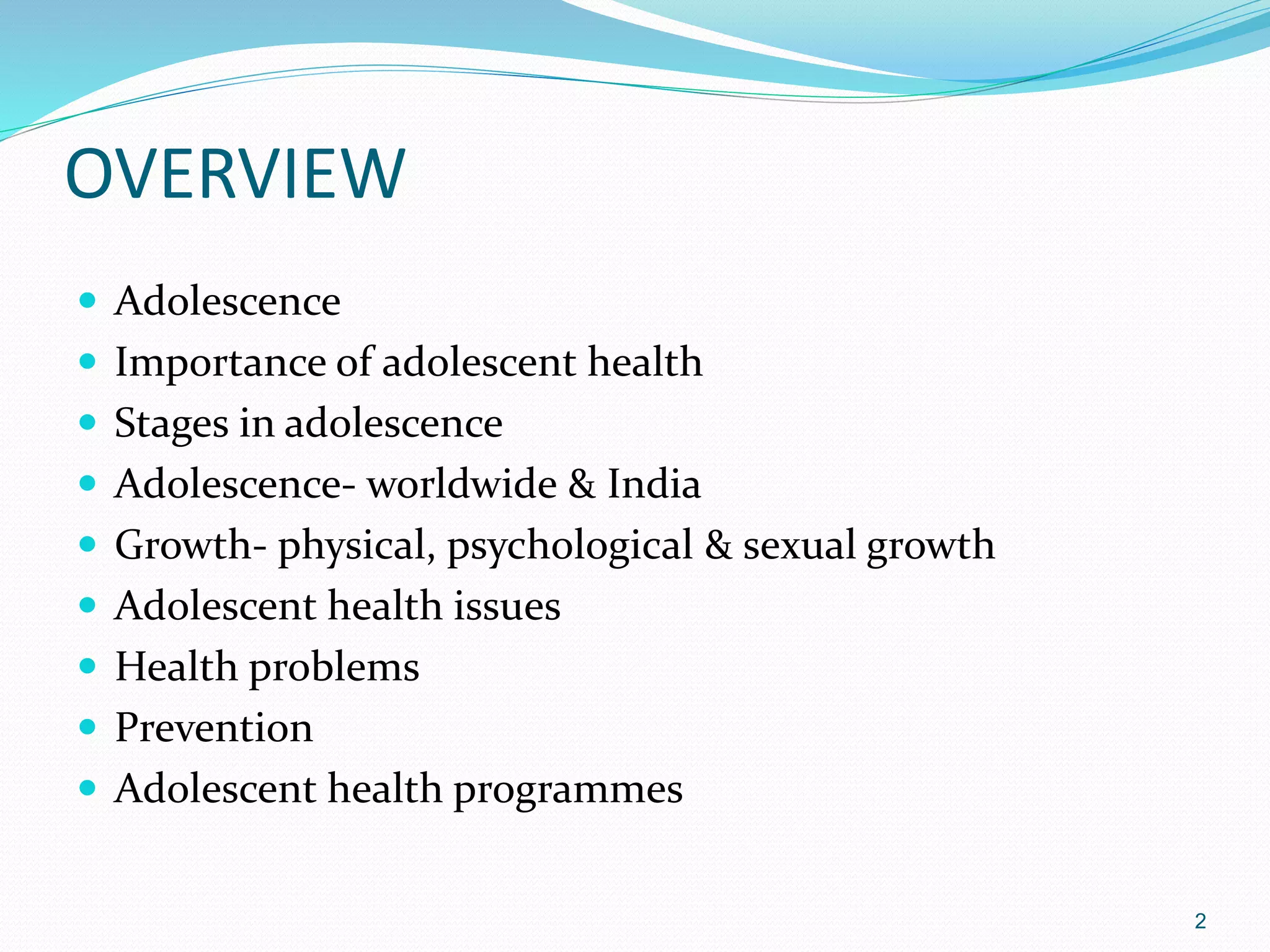 Adolescent Health | PPTX