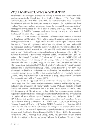 Adolescent literacy chapter 1 | PDF