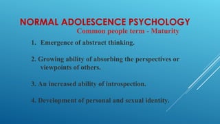 Adolescent mental health awareness sesssion | PPT