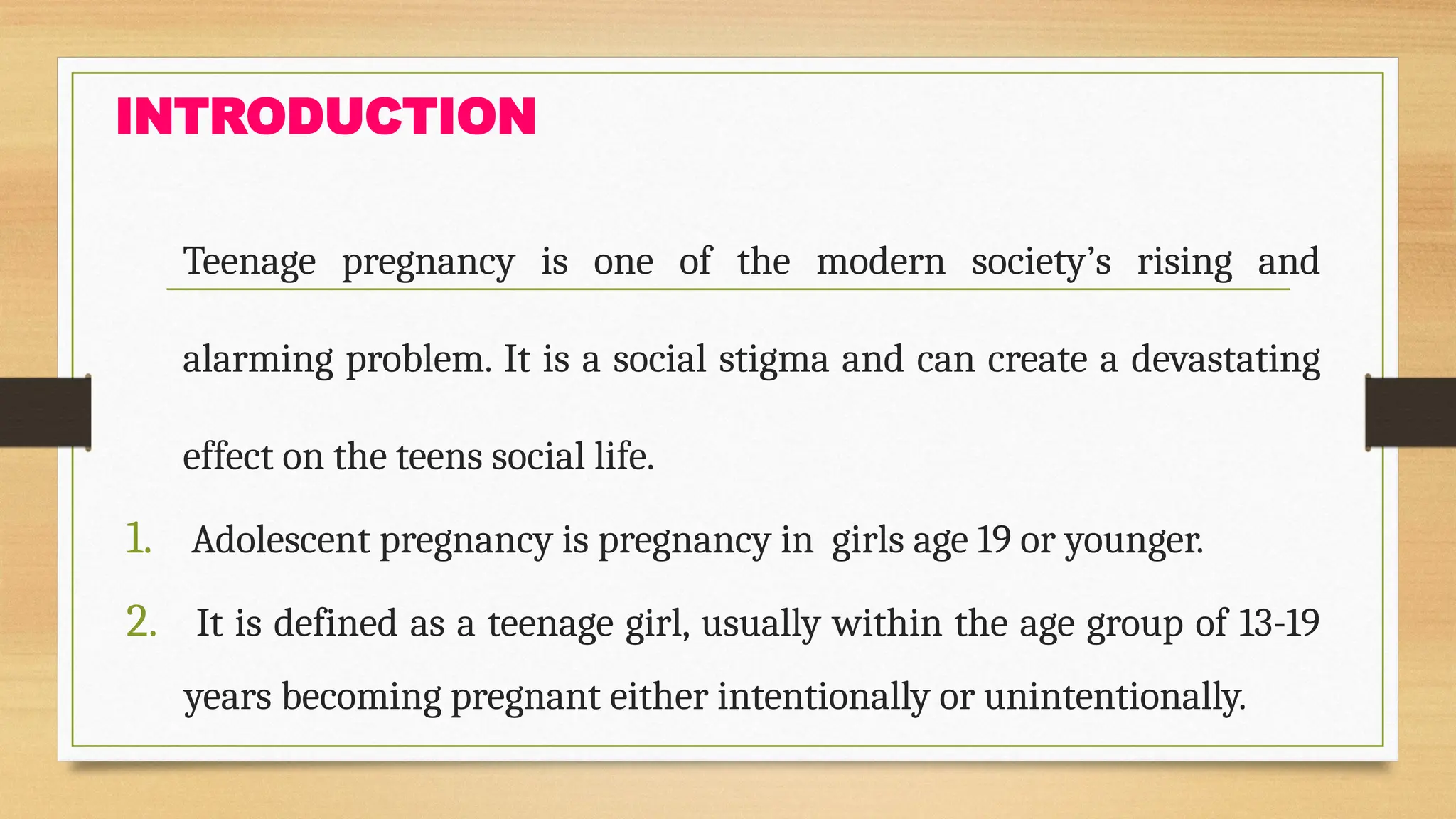 ADOLESCENT PREGNANCY.pptx TEENAGE PREGNANCY | PPTX