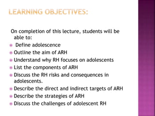 ADOLESCENT REPRODUCTIVE HEALTH (ARH).pptx