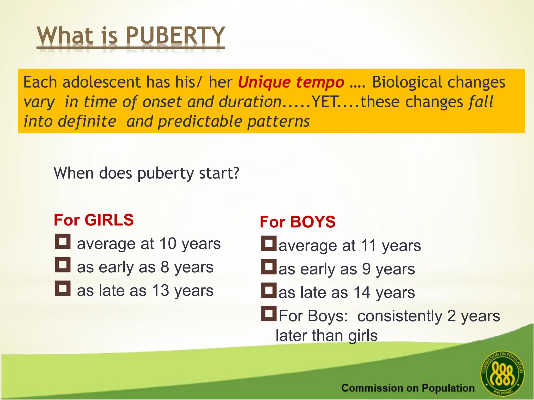 adolescent reproductive health discussion to the senior high schools | PPTX