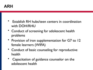 Adolescent RH Oplan Kalusugugan sa DepED.pptx