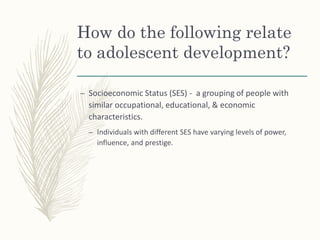 Adolescent schools, achievement, work, careers & | PDF