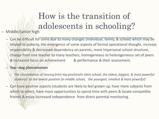 Adolescent schools, achievement, work, careers & | PDF