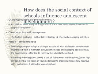 Adolescent schools, achievement, work, careers & | PDF