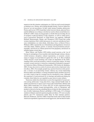 Physical Intimacy and Sexual Coercion Among Adolescent Intimate ...