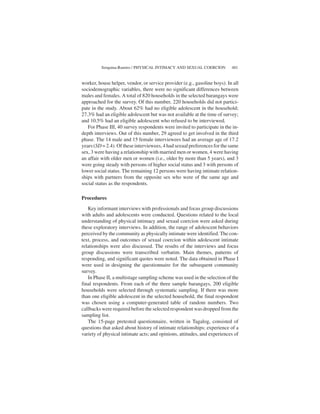 Physical Intimacy and Sexual Coercion Among Adolescent Intimate ...