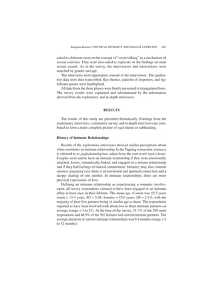 Physical Intimacy and Sexual Coercion Among Adolescent Intimate ...