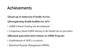 Adolescent sexual and reproductive health (ASRH) in Nepal | PPTX