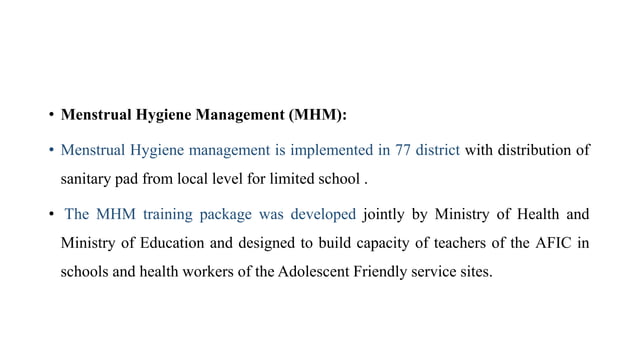 Adolescent sexual and reproductive health (ASRH) in Nepal | PPTX ...