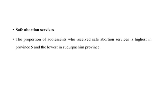 Adolescent sexual and reproductive health (ASRH) in Nepal | PPTX ...