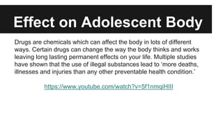 Adolescents & illegal substances | PPTX