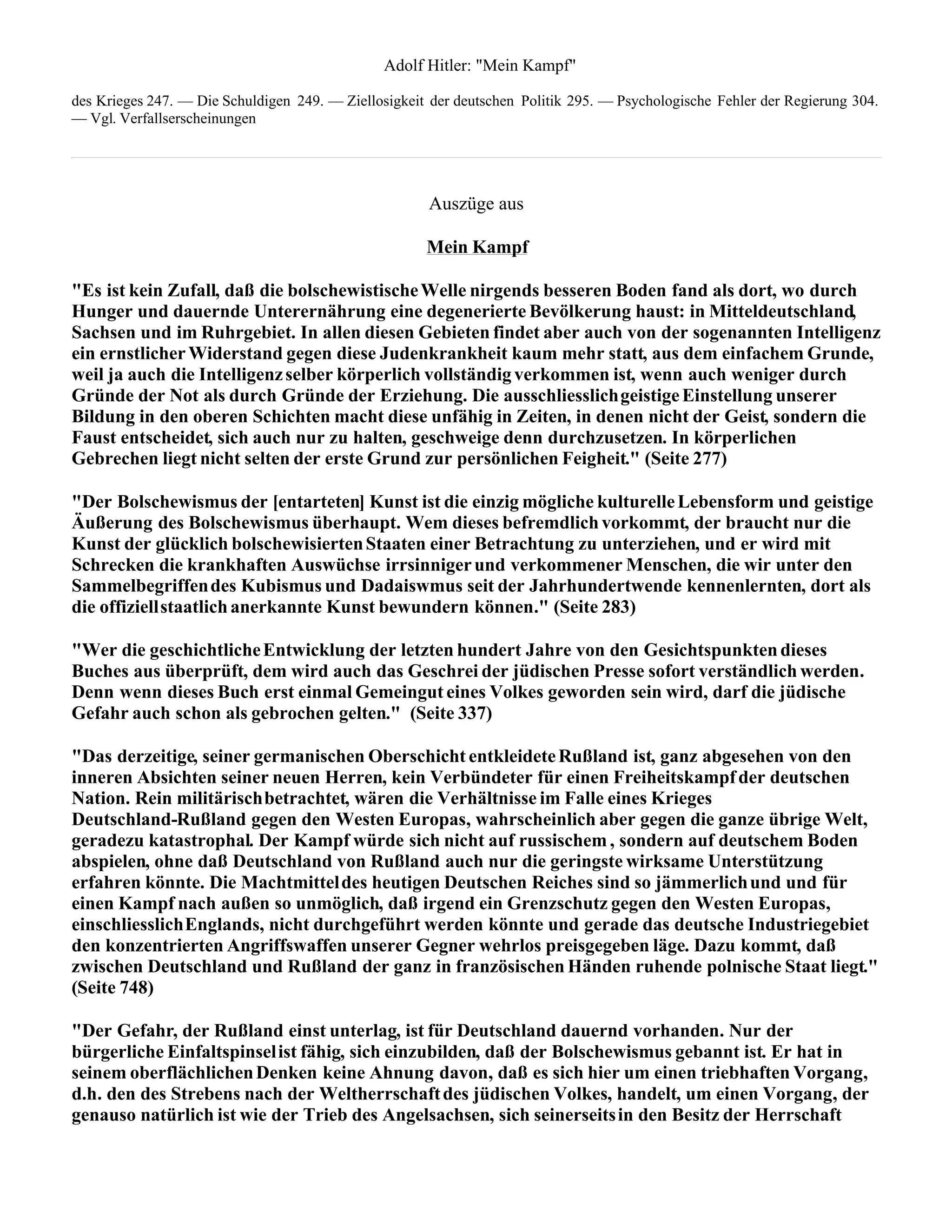 Adolf Hitler Mein Kampf | PDF