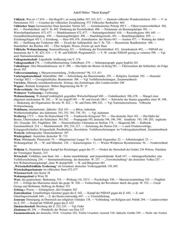 Adolf Hitler Mein Kampf | PDF