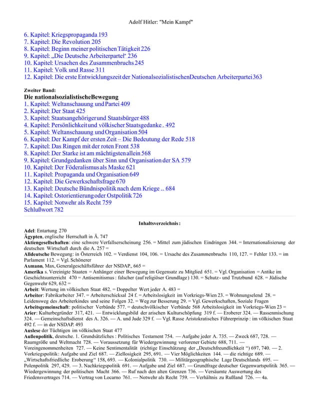 Adolf Hitler Mein Kampf | PDF