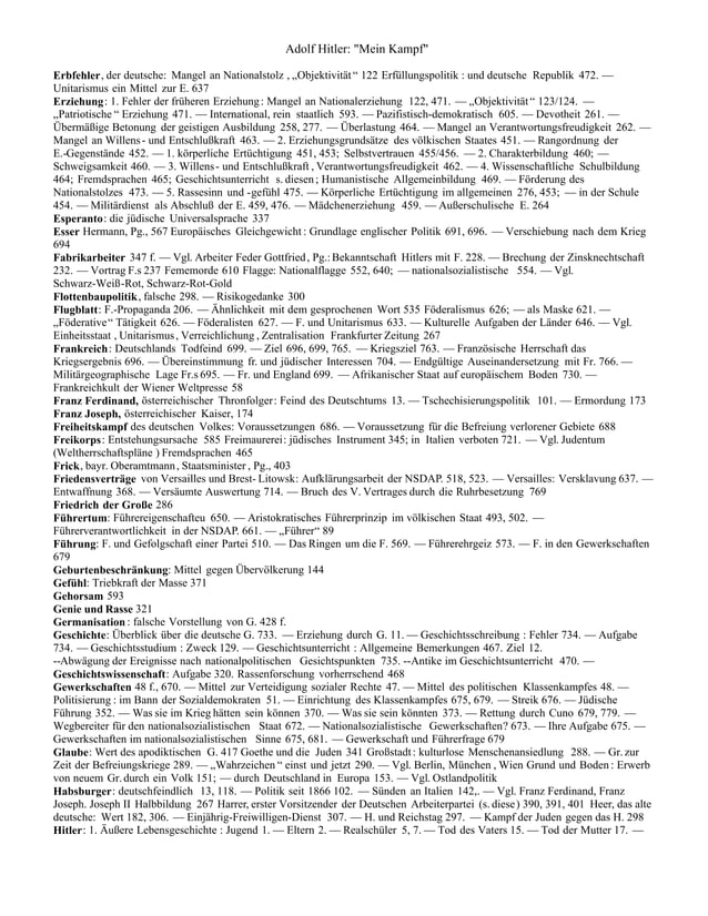 Adolf Hitler Mein Kampf | PDF