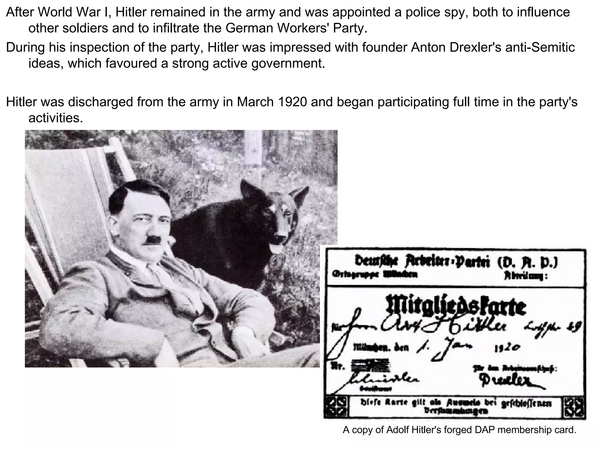 Adolf Hitler: Nazi. | PPT | War and Conflicts