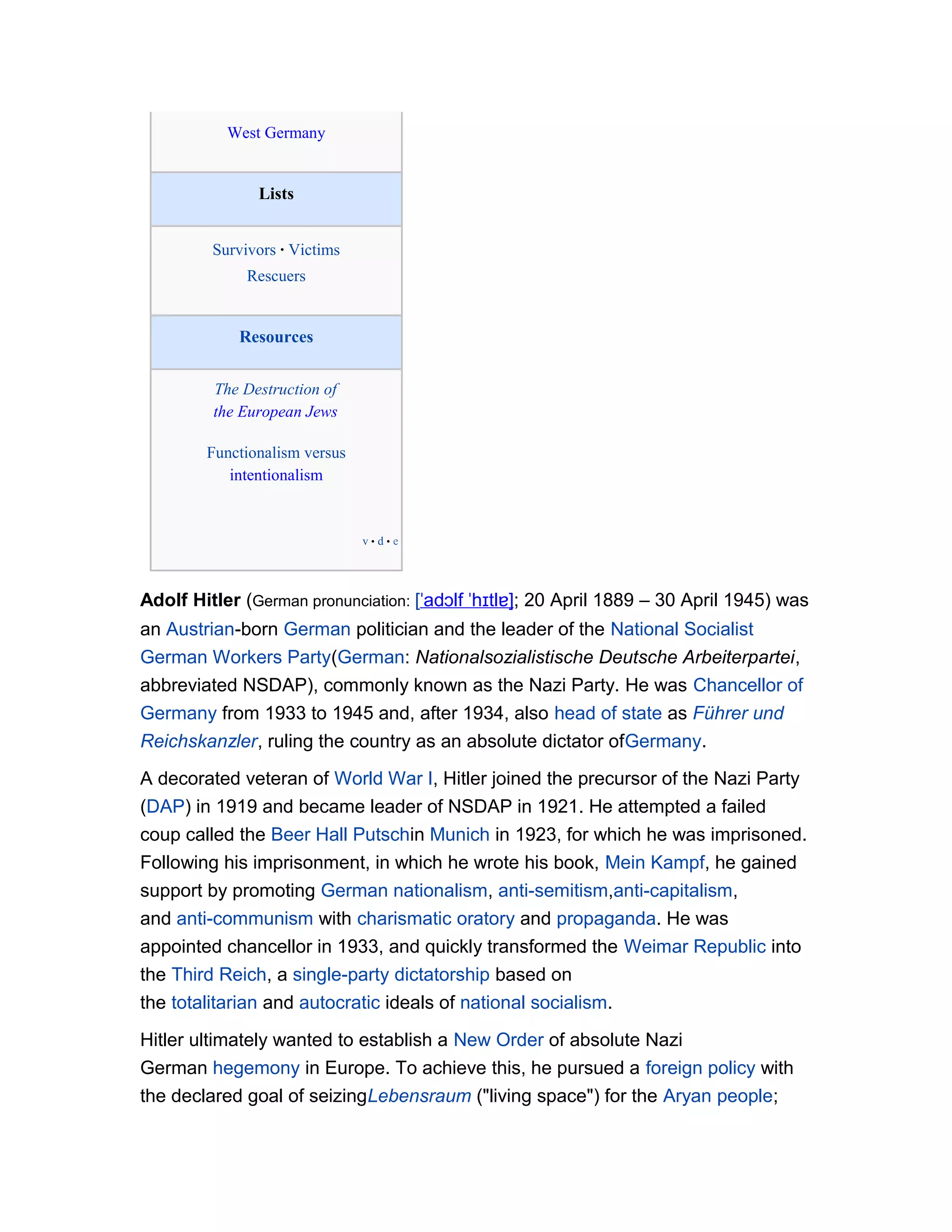Adolf hitler ebook | DOC