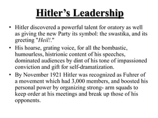 Adolf Hitler - German politician(world war I) | PPTX